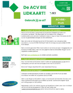 De ACV-BIE voordeelkaart - ACV